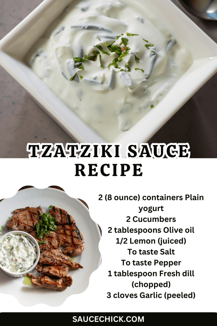 Tzatziki Sauce Recipe - Homemade Greek Yogurt Cucumber Dip