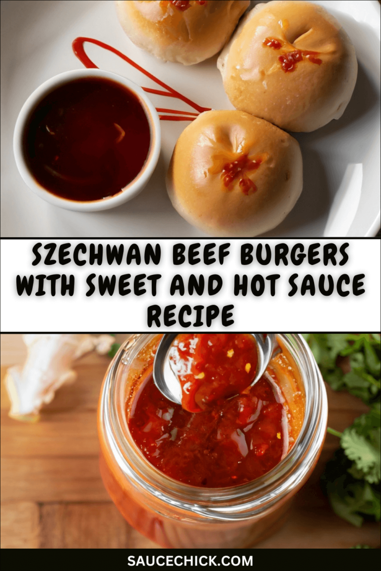 Szechwan Beef Burgers With Sweet And Hot Sauce