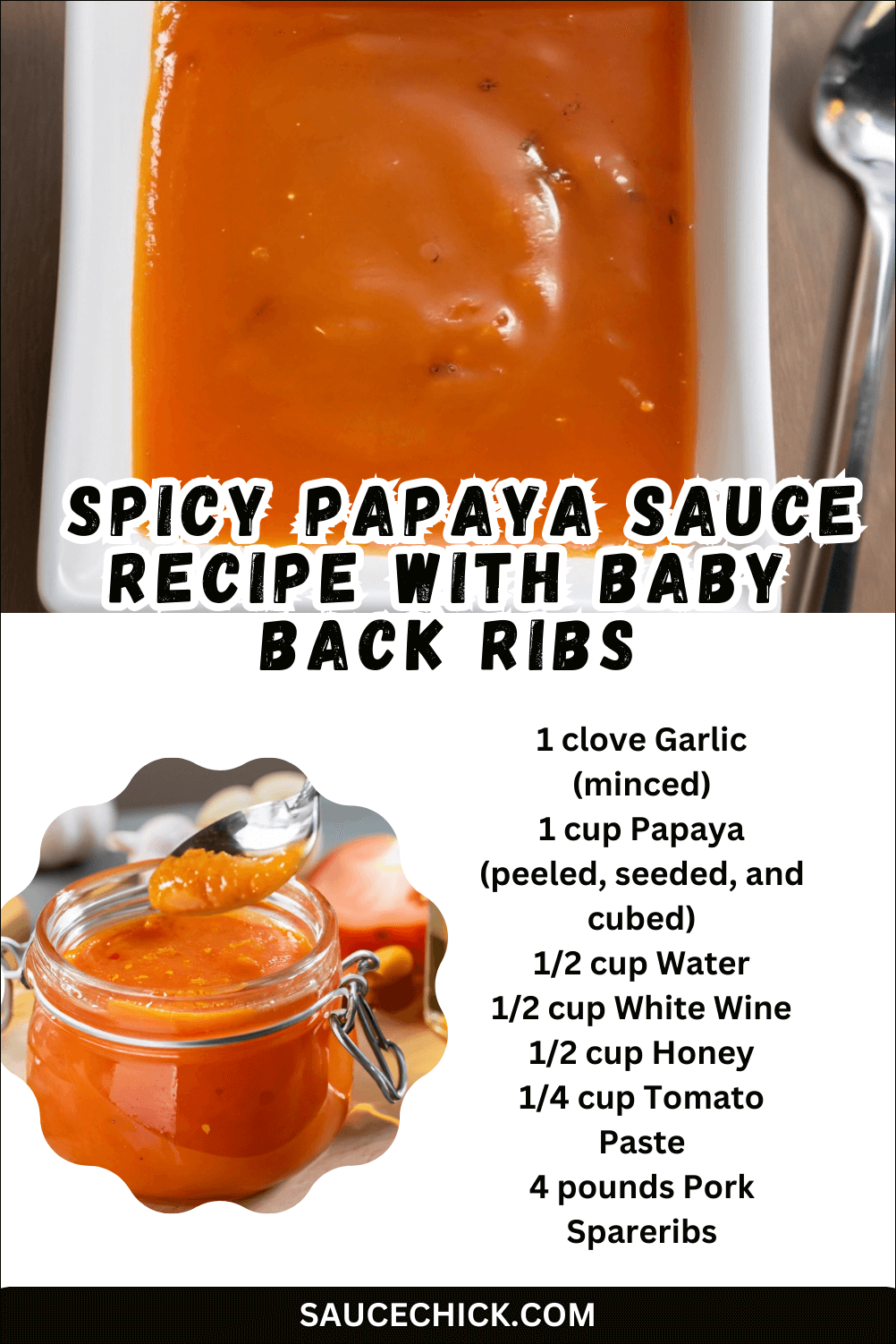 Spicy Papaya Sauce Recipe With Baby Back Ribs