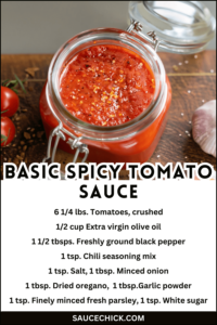 Spicy Tomato Sauce Recipe | Homemade Flavorful Delight