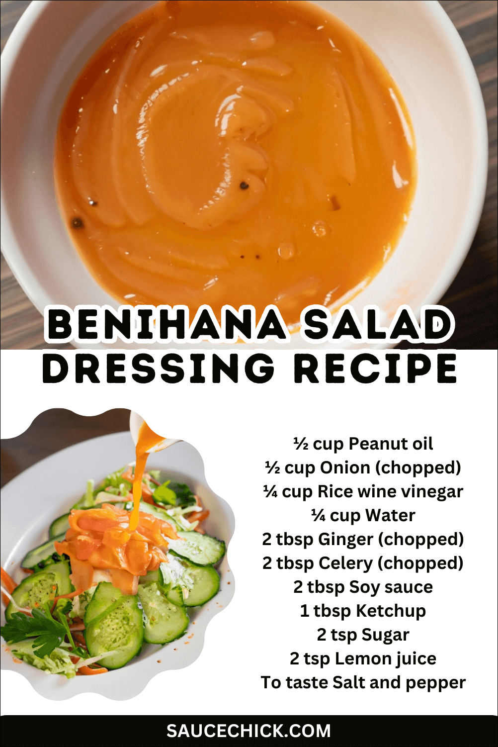 Benihana Salad Dressing Recipe | Famous Japanese Ginger Salad