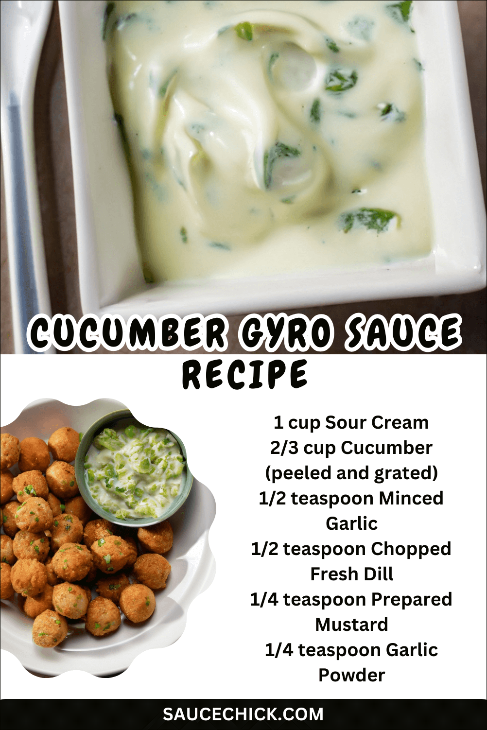 Cucumber Gyro Sauce Recipe | Easy Homemade Tzatziki