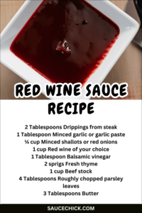 Red Wine Sauce Recipe: Rich Elegance For Culinary Excellence